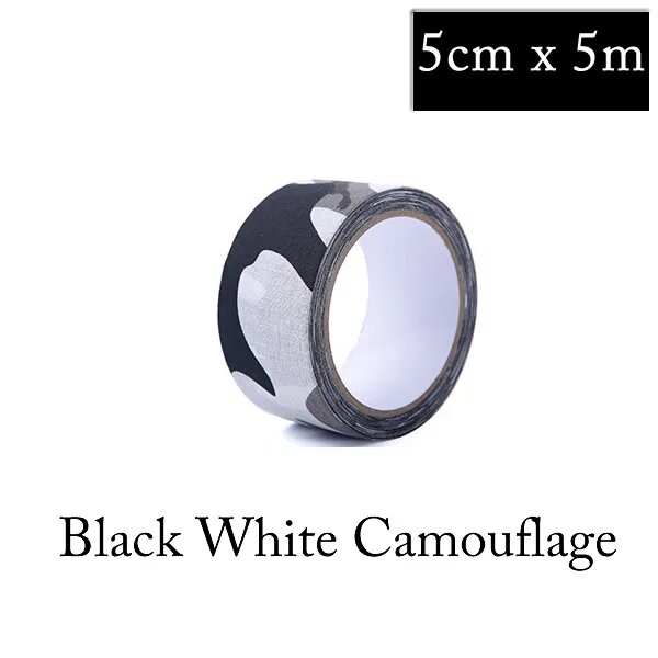 Камуфляжная самоклеящаяся лента ELESESAFE 5 см * 5 м Black-White