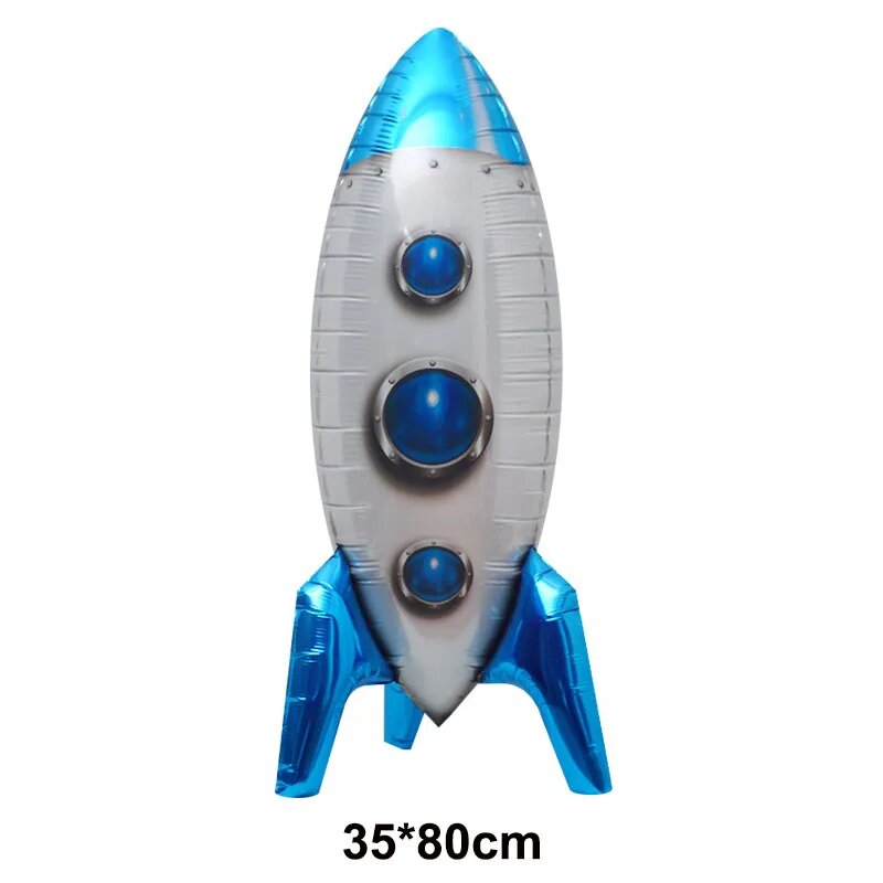 Космические шары 3D Астронавт Синий, Blue Rocket
