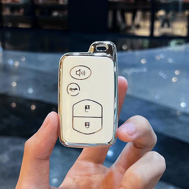 Чехол для ключа Toyota Lexus 4 Buttons White