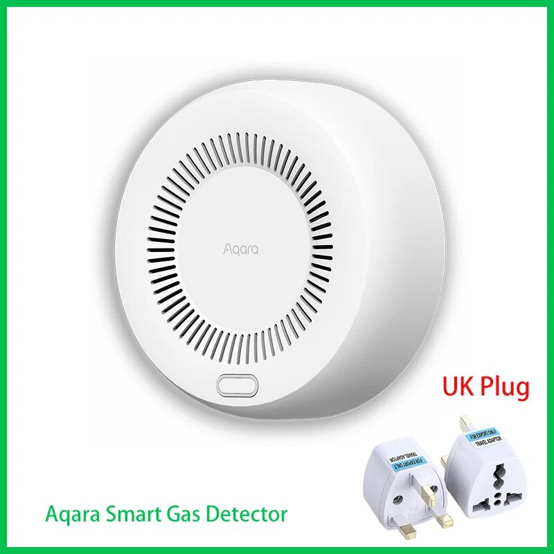 Детектор природного газа Aqara Zigbee 3.0 Умный датчик аварийного сигнала о утечке газа Домашняя безопасность Совместим с приложениями Xiaomi Mijia и Apple Homekit - Британический разъем