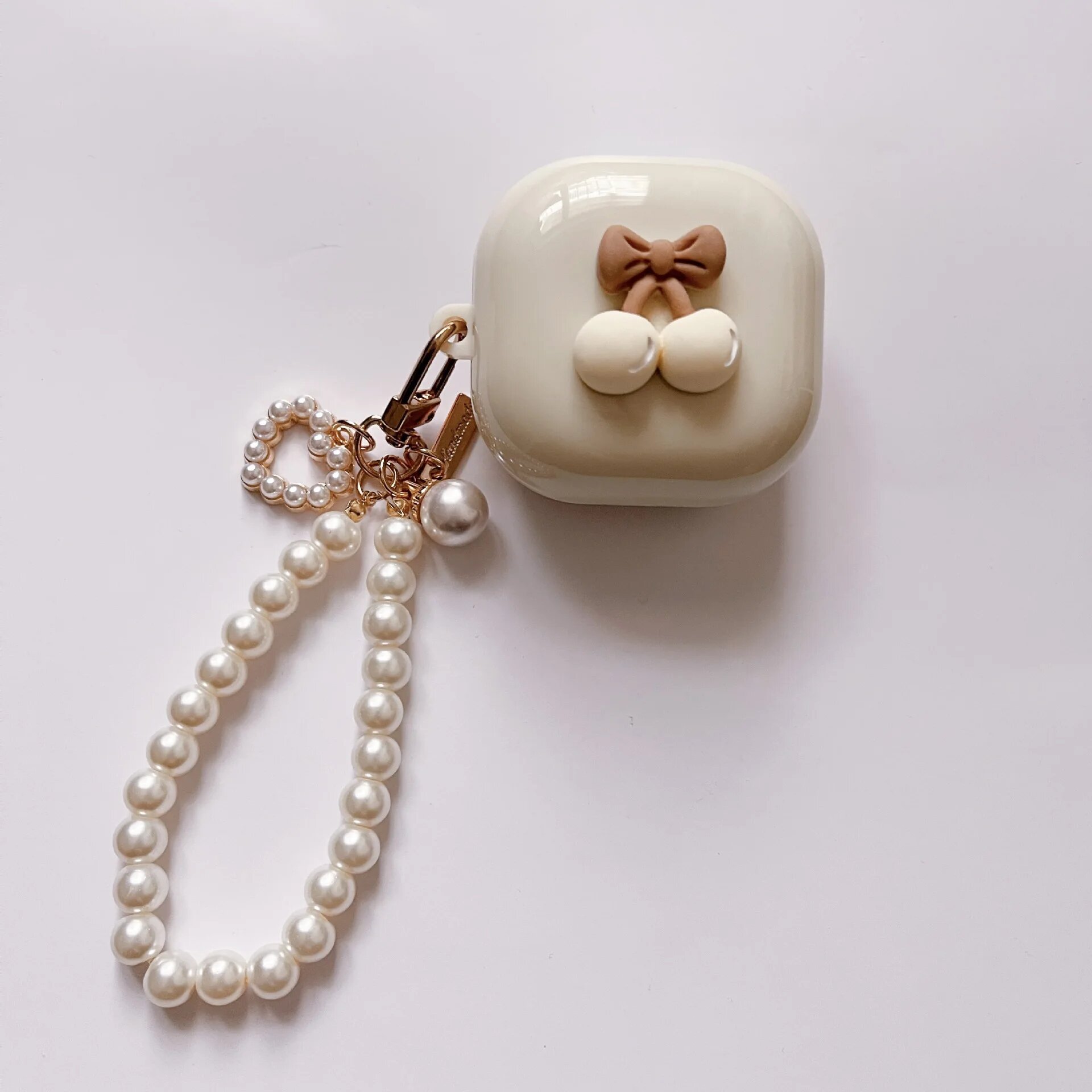 Корейский чехол для наушников с цветком для Samsung Galaxy Buds Pro Live 2 Buds 2 Pro FE, сумки для наушников с брелоком