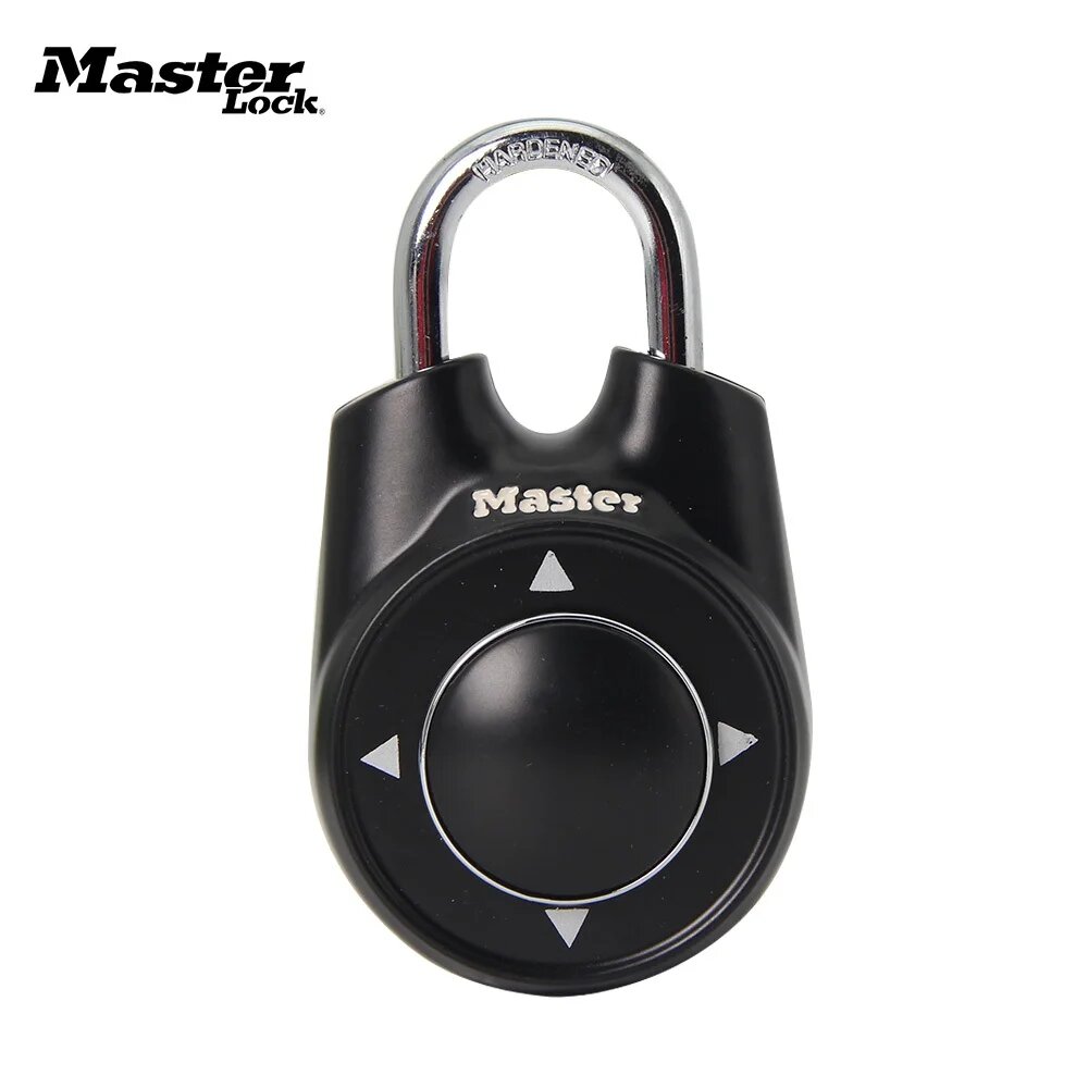 Замок навесной MASTER Lock 1500ID, нержавеющая сталь, черный