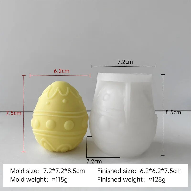 Силиконовая форма для свечей Яйцо 3D, Цвет: J-0921