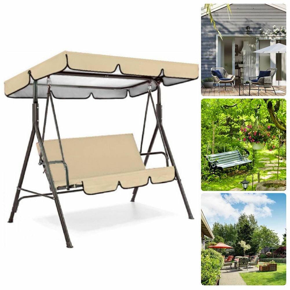 Замена сиденья садовых качелей Навес Водонепроницаемая верхняя крышка качелей