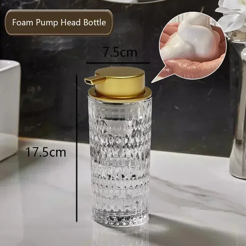 Высококачественная стеклянная бутылка для мыла, домашний декор, бутылки для шампуня, пена, гель для душа, дозатор шампуня, бутылка, аксессуары для ванной комнаты, N-Foam bottle