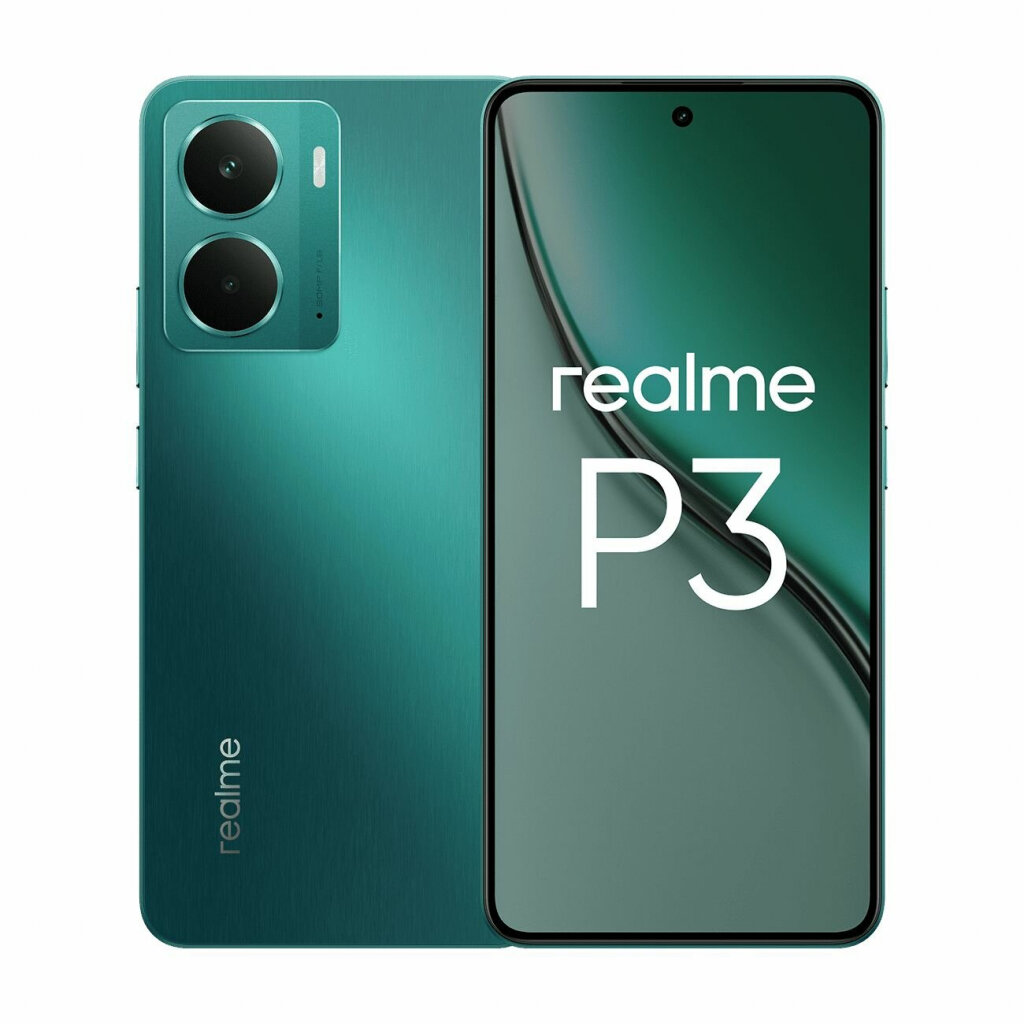 Смартфон Realme P3, 12/256Gb, AMOLED, Global, Green (Зеленый)