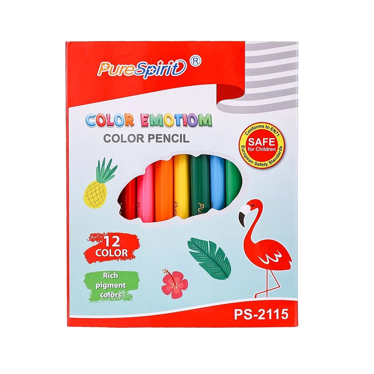 Цветные карандаши PS-2115 12 цветов PS2115 color pencils