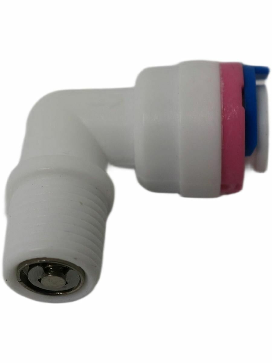 Фитинг угловой с обратным клапаном 1/4 трубка внутри-1/8 наружная резьба