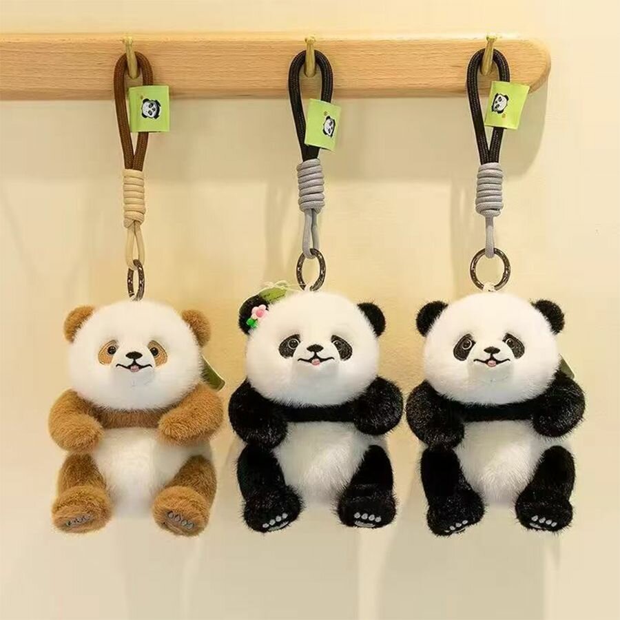 Кукла-панда "Black Panda", черная, мягкая, для детей от 3 лет — фото 1