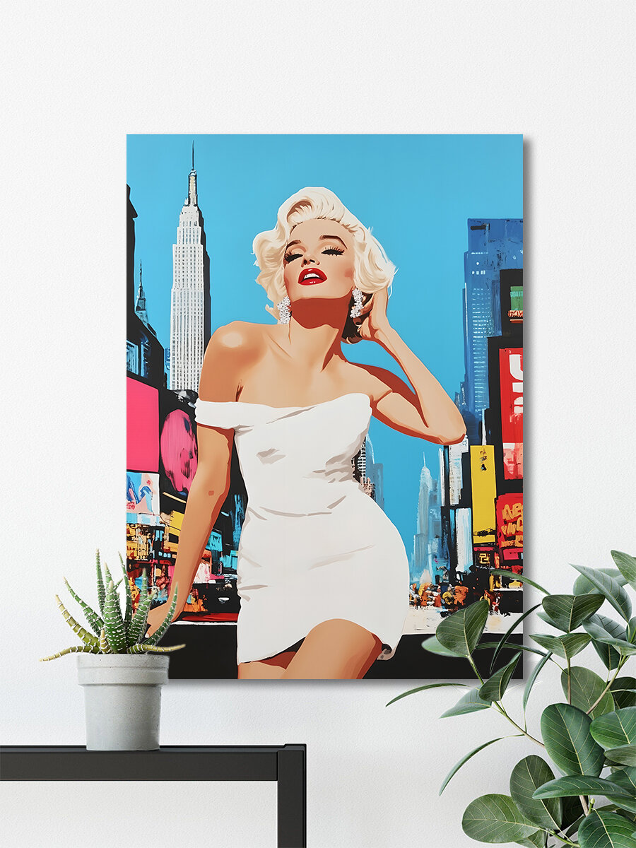 Картина вертикальная / на стену - Мерлин Монро, картина 20*30 см.