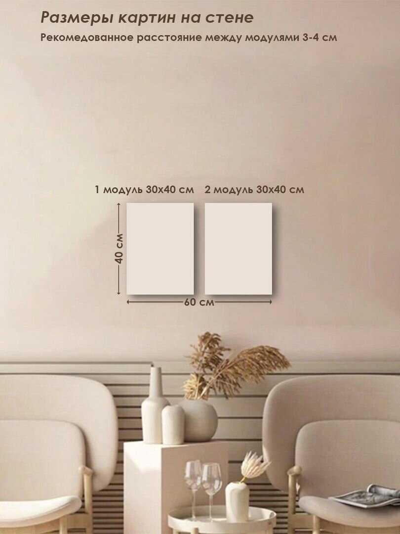 Модульные картины на стену / диптих - "Девушка секс эпатаж", картина 2 шт, модуль 40х60 см