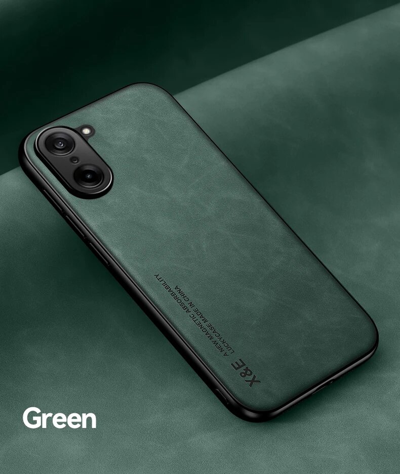 Для Oneplus Nord CE5 5G магнитный чехол матовый кожаный чехол Oneplus Nord CE5 Темно-зеленый, Green