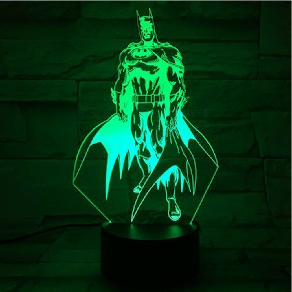 DC Batman Ночник Фонарь 3D светодиодный с разной подсветкой