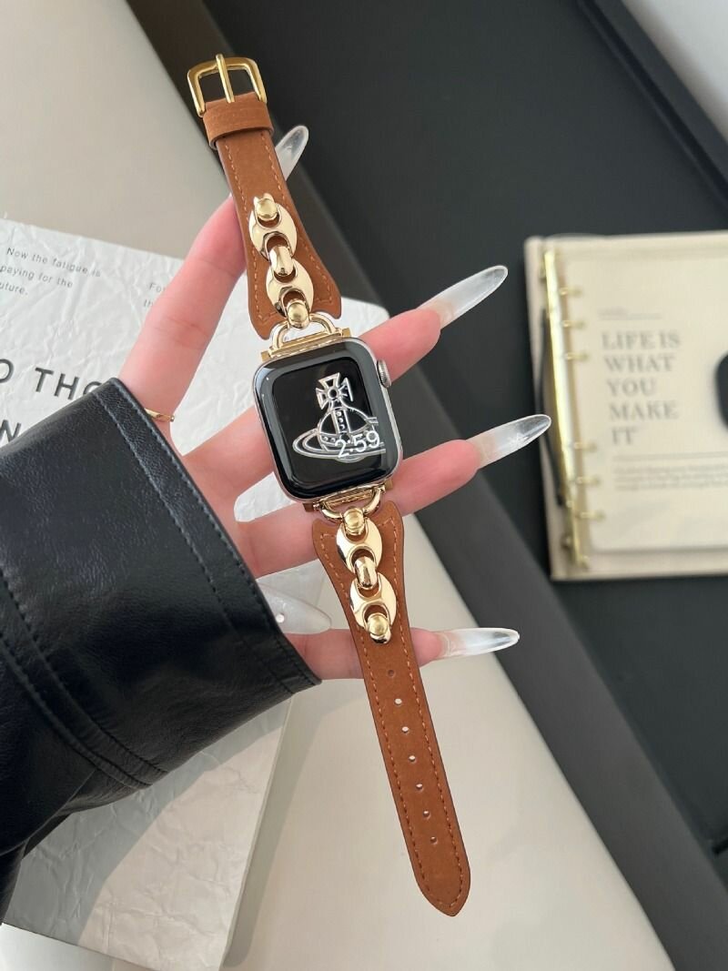 Женский кожаный ремешок для Apple Watch ремешок Ultra 49 мм 41 мм 42 мм 45 мм 46 мм для Iwatch Series 10 9 8 7