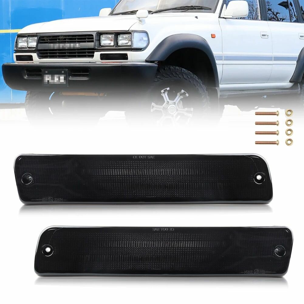 2шт Передние Световой сигнал поворота С Дымчатыми Линзами Для 1991-1997 Toyota Land Cruiser FJ80 1995-1997 Lexus LX450 и нет Лампочки/гнезда .