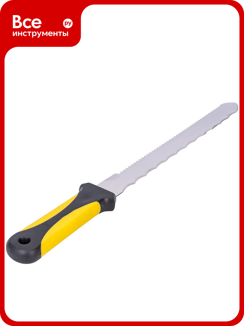 Нож для резки теплоизоляционных плит FIT двустороннее лезвие 240х27 мм, нерж. сталь