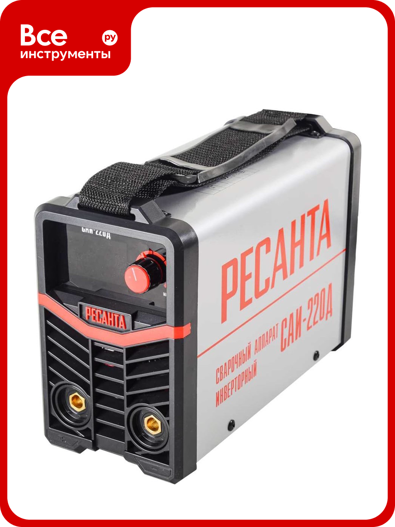 Сварочный инверторный аппарат Ресанта САИ-220Д 65/140, 30 А, для профессионального и бытового