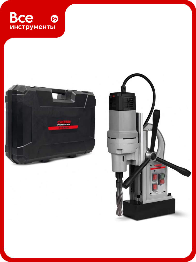 Магнитный сверлильный станок Crown СТ32030 ВМС, легко