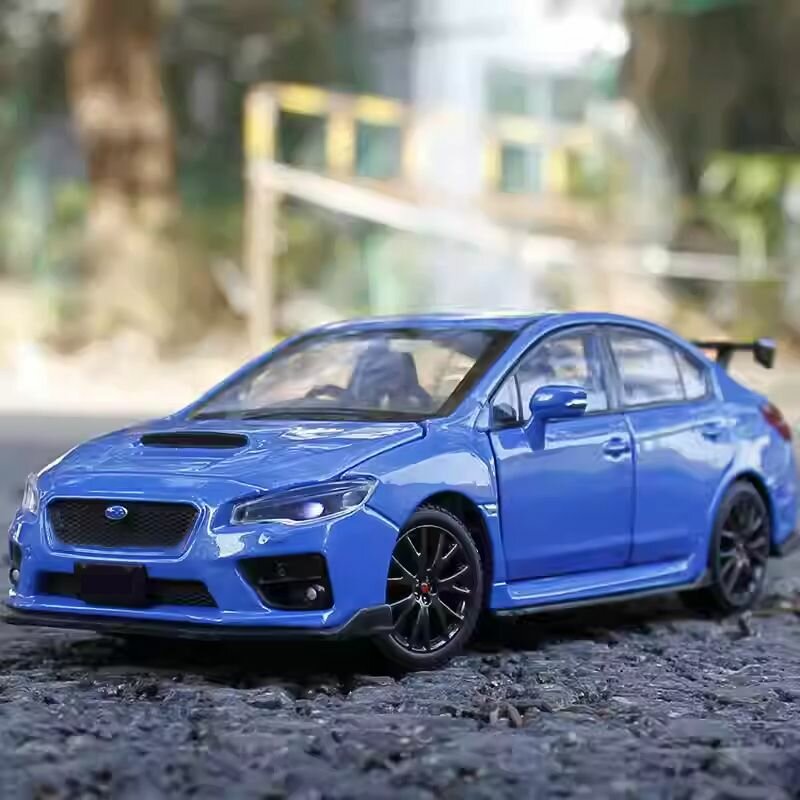Миниатюрная модель автомобиля из литого металла Субару WRX STI модель автомобиля Игрушки 1:30 Subaru WRX STI, со светом и звуками