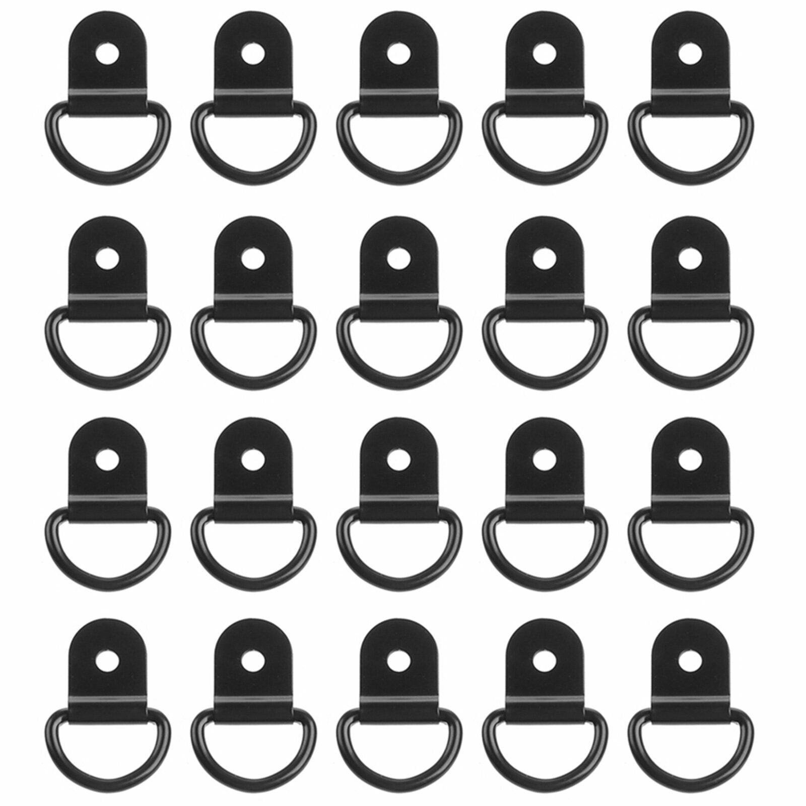 20 шт, аксессуары для прицепа с D-образным тяговым кольцом-черный с отверстием 5,5