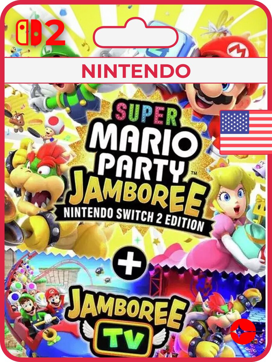 Super Mario Party Jamboree + Jamboree TV для Nintendo Switch 2 [Цифровая версия, США]