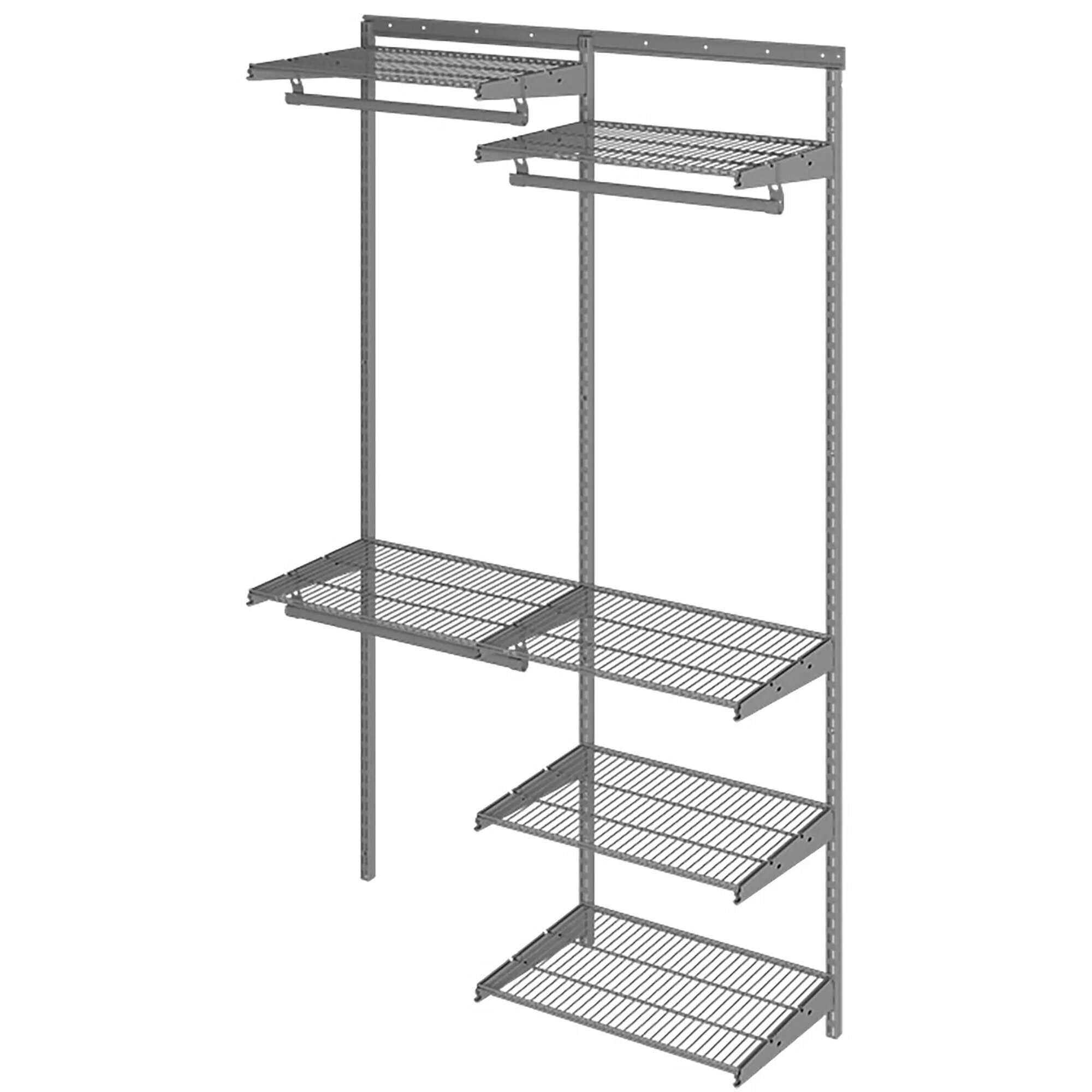 Практик Гардеробная система Home Optima, Металл, 160х45х200 см Черно-серый