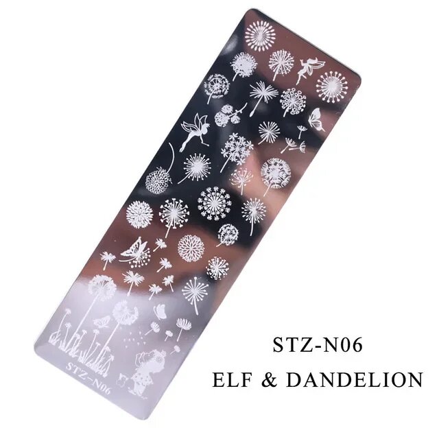 Трафарет для ногтей Elf & Dandelion, STZ-N06, Цвет: NO.6