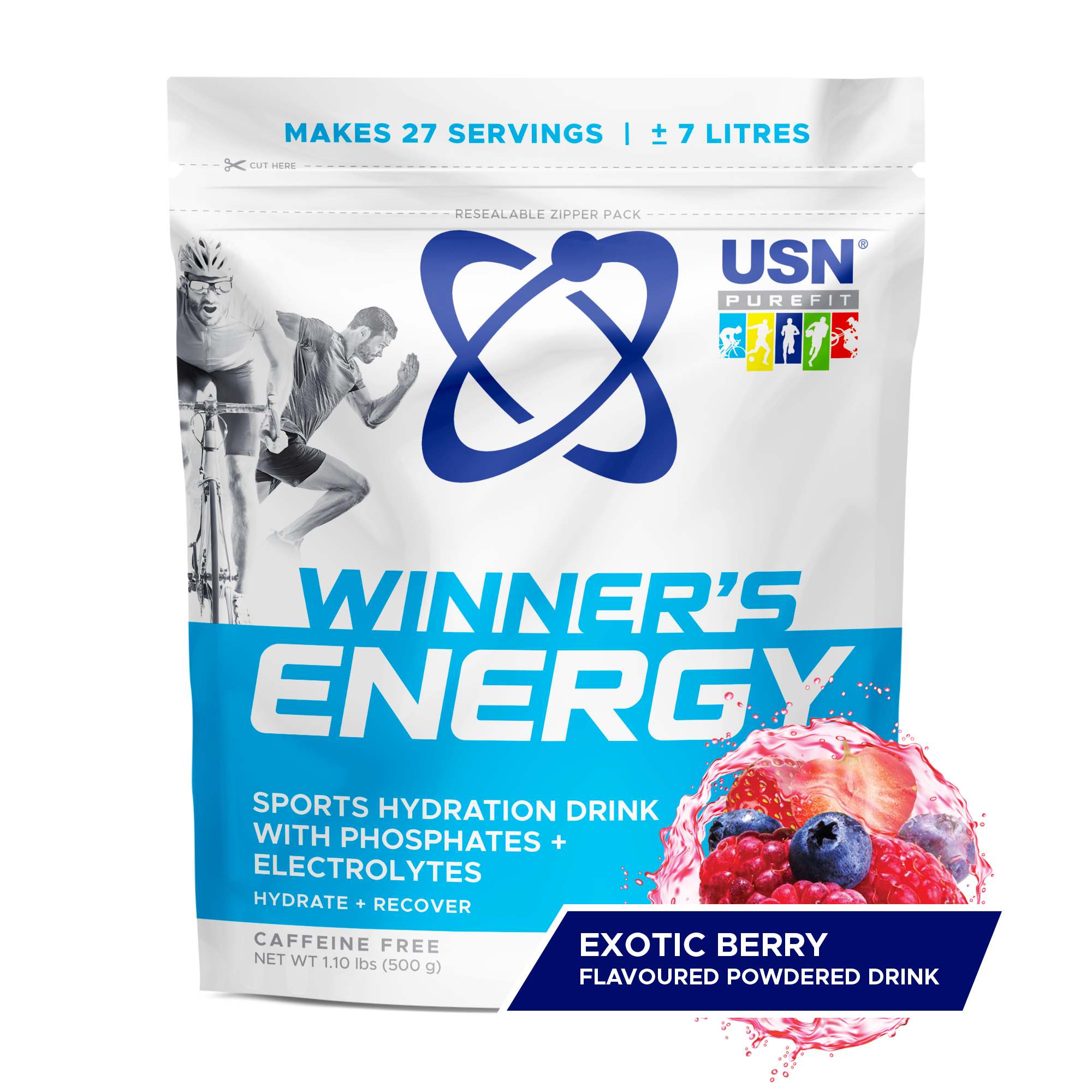 USN Winner's EnerG 500 г Изотоник со вкусом экзотической ягоды