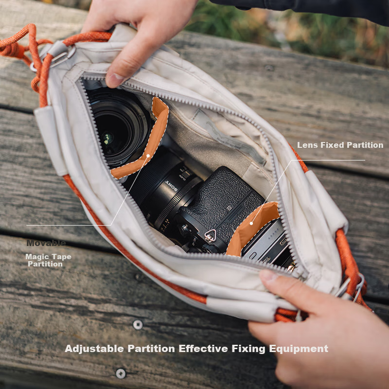 PGYTECH OneGo Drawstring Bag Dandelion for Mirrorless Camera Single Shoulder Photography Bag Fuji Camera Bag Insert Bag for Sony Canon Camera Bag Black