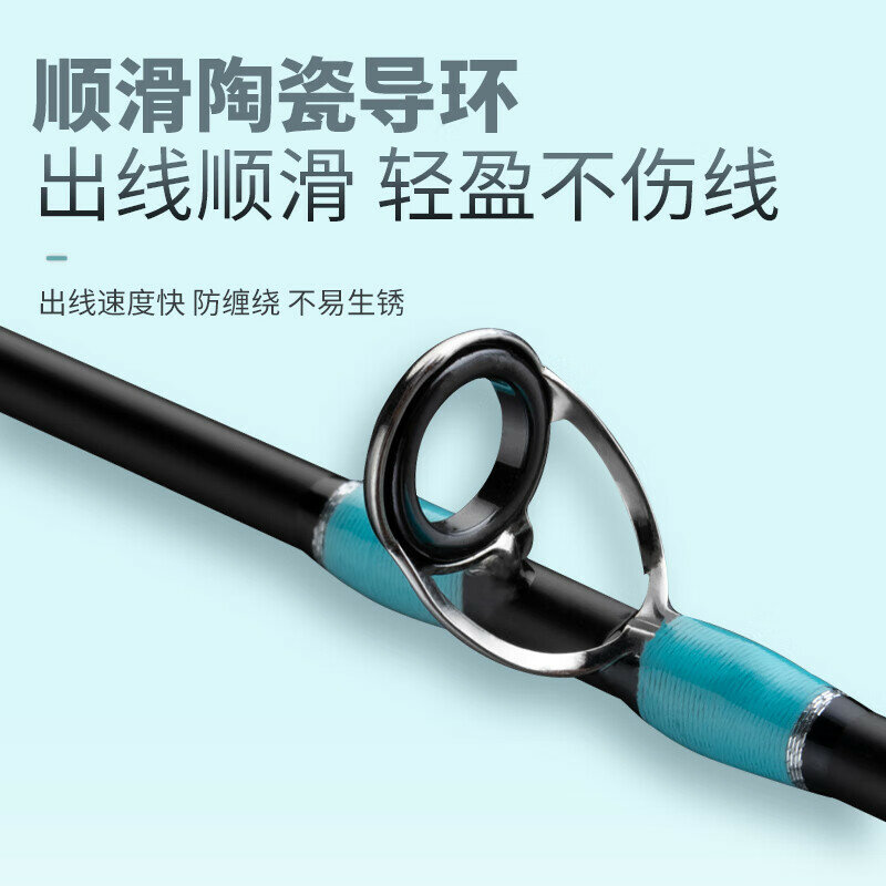 Witcher 1.5m Shadow Generation II Spinning Rod with UL Adjustable Handle, Blank White Striped Lure Rod with Curved Mouth, Fishing Rod