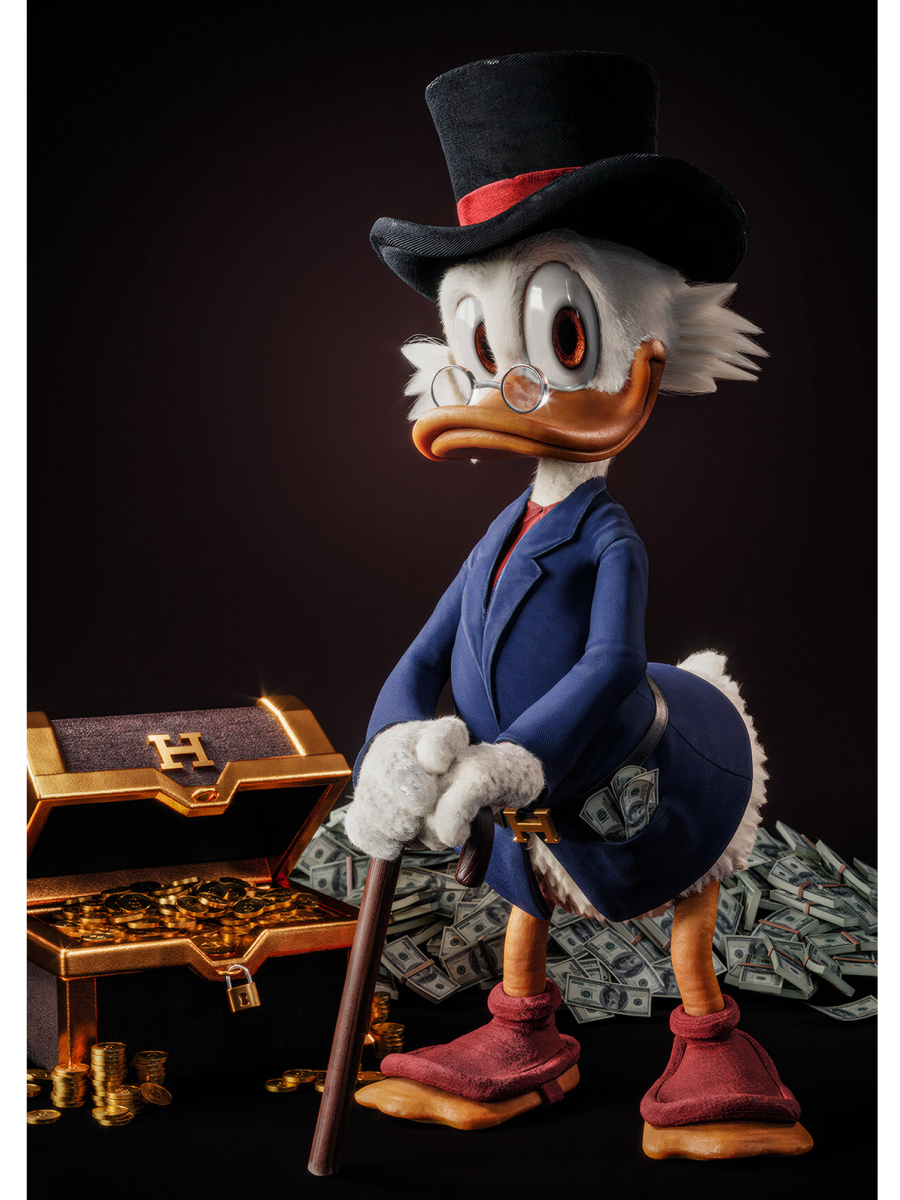 Постер "Скрудж Макдак". А4 (210*297). Высокое качество. Защита от от влаги. Дядя Скрудж.