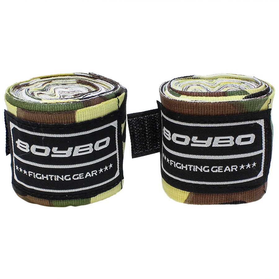 Бинты боксёрские BoyBo эластичные - камуфляж, 3.5 метра