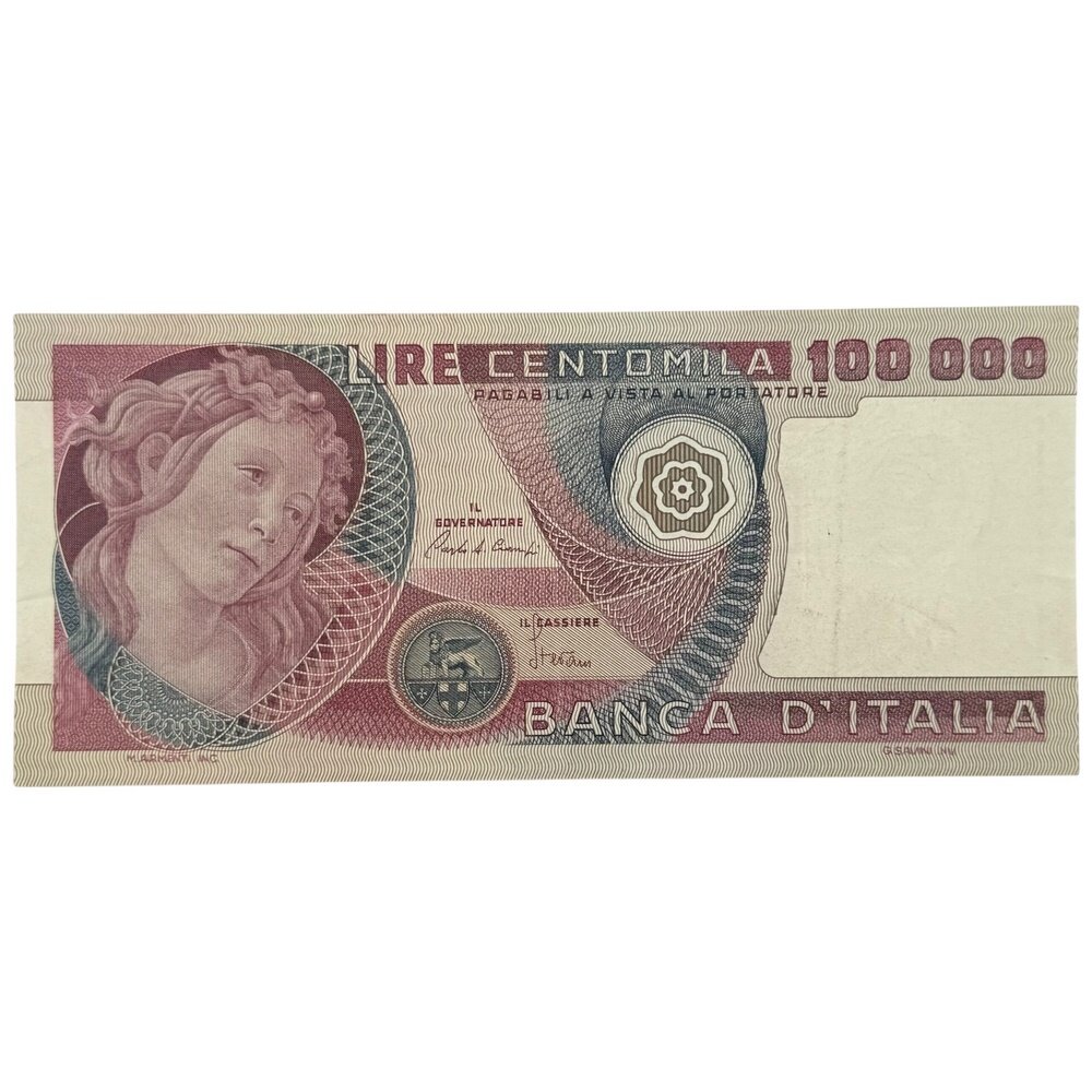 Италия 100000 лир 1980 г. (Серия KA J)