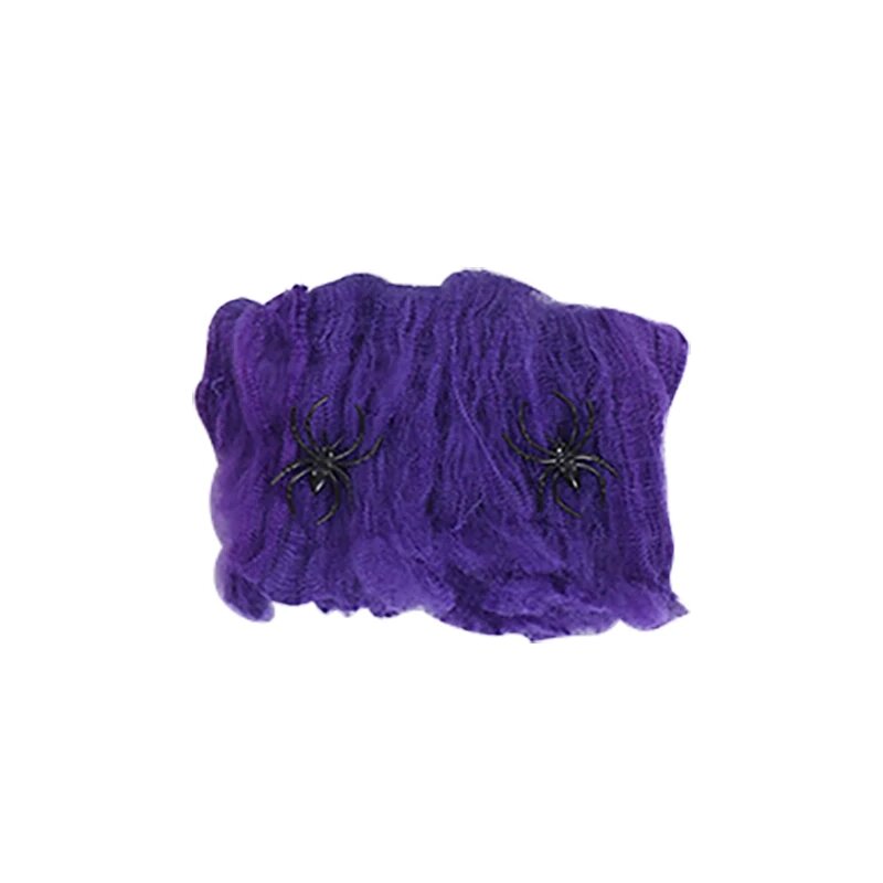 MOONBIFFY Искусственные паутины для Хэллоуина Фиолетовый, Purple