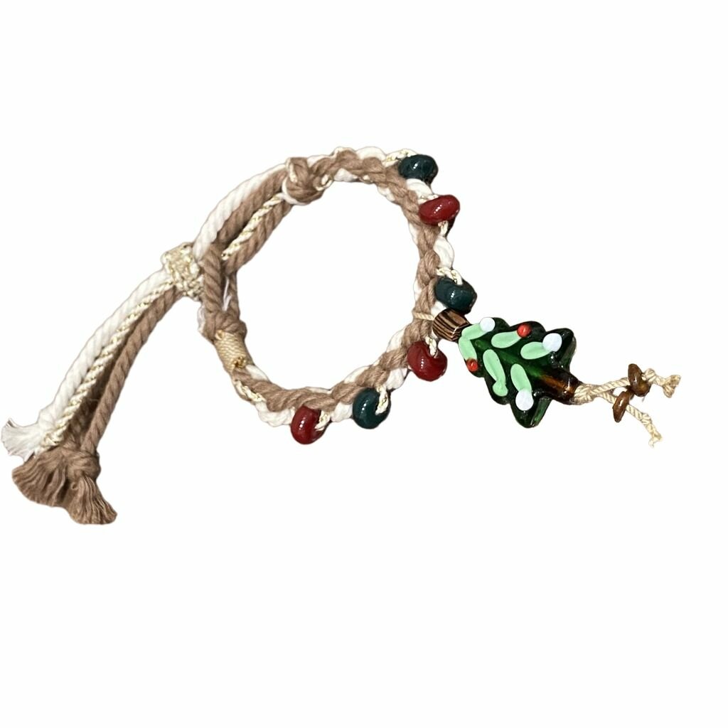 Рождественский Плетеный Браслет В Виде Снеговика-Рождественская Елка