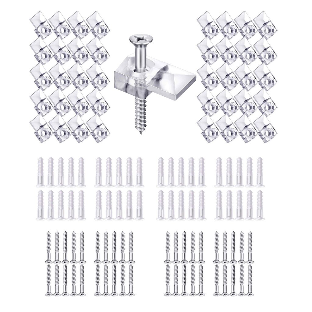 Прочный Зеркальный Зажим из 20/40 частей, Устойчивые и Безопасные Зажимы для Держателя Зеркала, Кронштейны