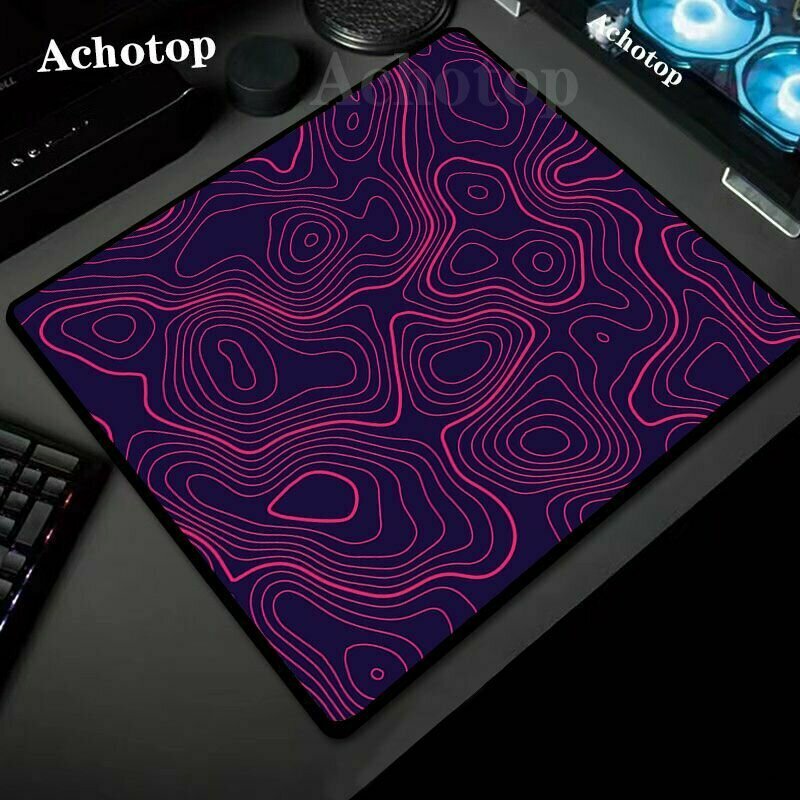 Коврик для мыши Achotop 450x400x4мм, фуксия, игровая поверхность, прошитые края