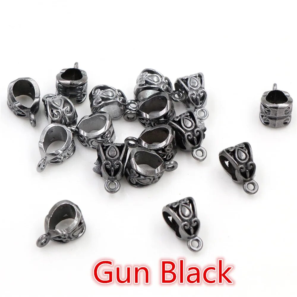 Заключения ювелирных изделий Wadsfred Cabos, серебряные, золотые, черные, 20 шт. Gun Black