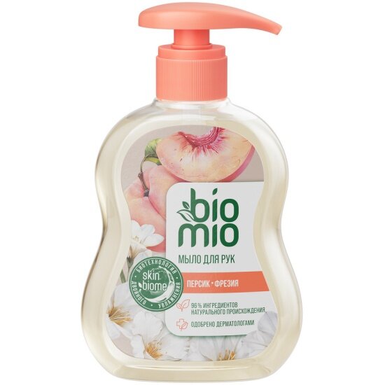Жидкое мыло Biomio BIO-SOAP с маслом персика, 300 мл