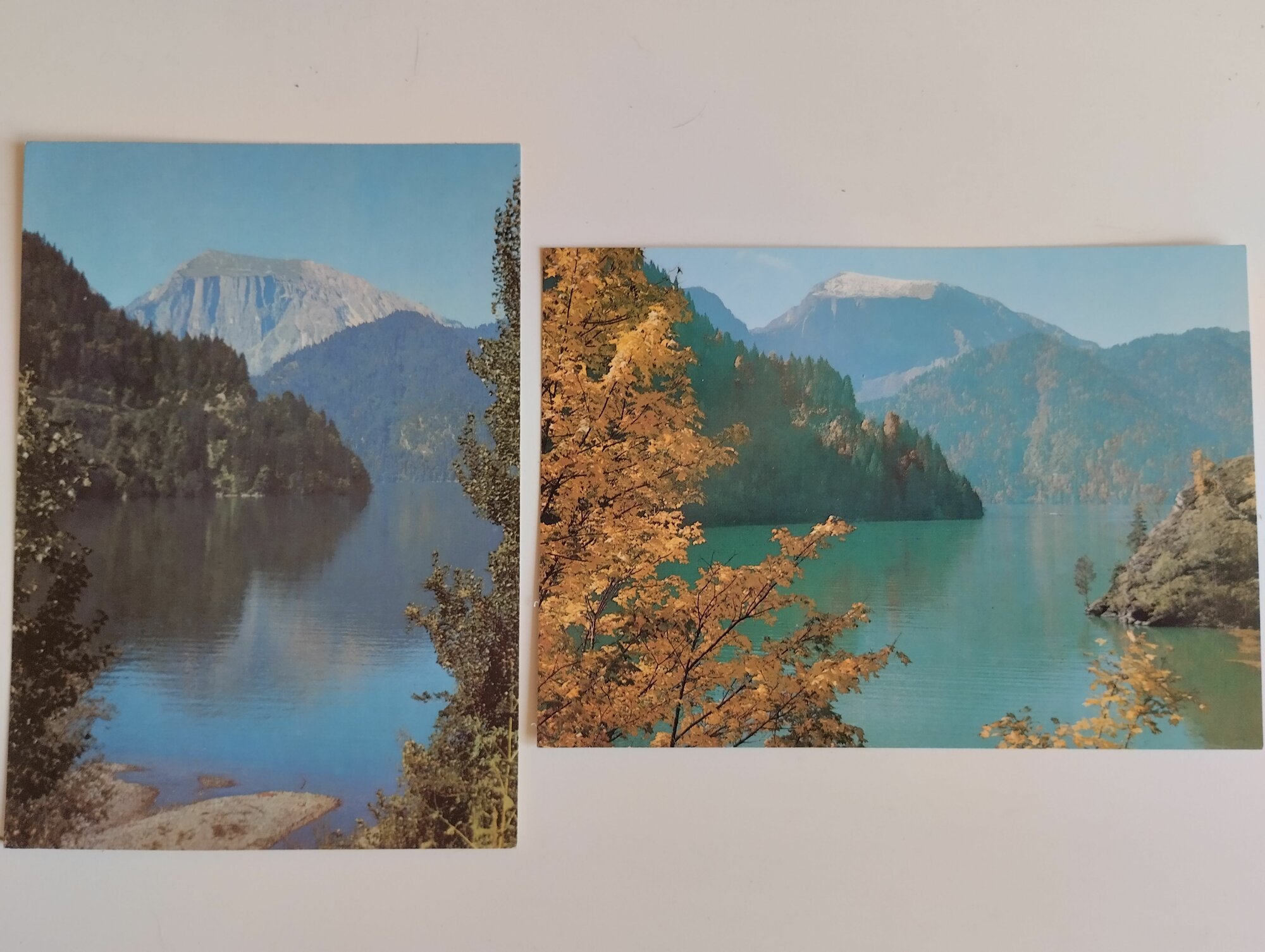 Набор открыток СССР. Винтаж. 1983 год. Озеро Рица (2 открытки)