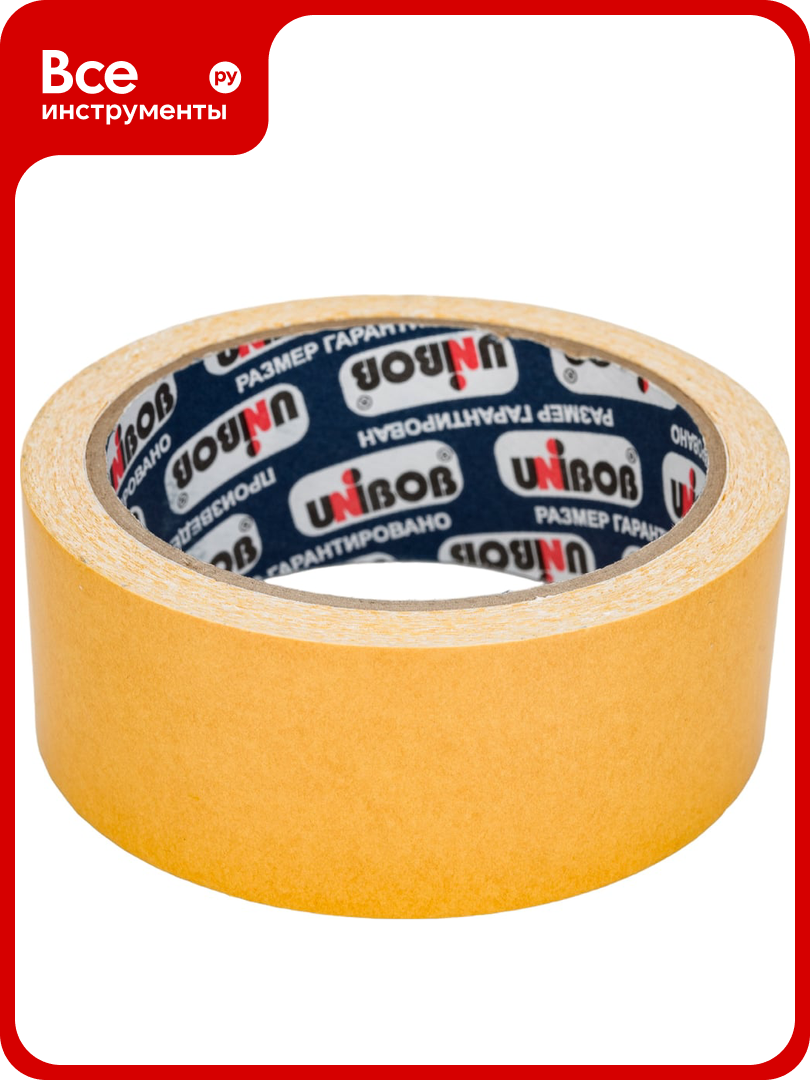 Двусторонняя тканевая клейкая лента UNIBOB 38 мм х 10 м 214987