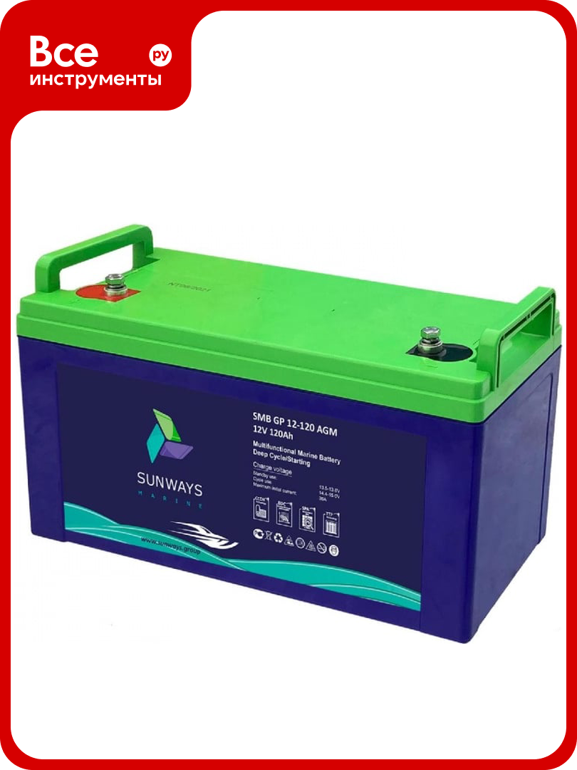 Аккумуляторная батарея Marine SMB GP 12-120 AGM Sunways SW101531M