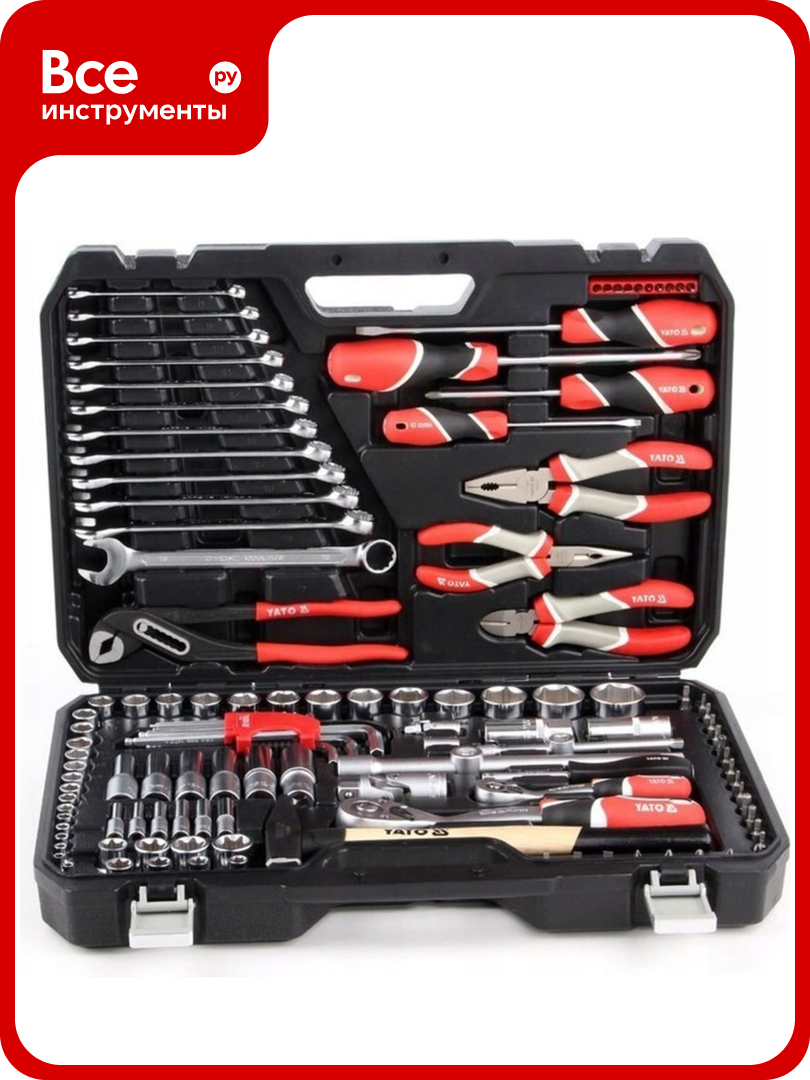 Набор инструментов YATO 1/2', 122пр XXL YT-38901 371438901 092 1, пластиковый