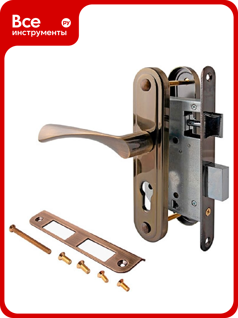 Врезной замок Apecs 1623-AB 16952, металл, с другими товарами: - механизм