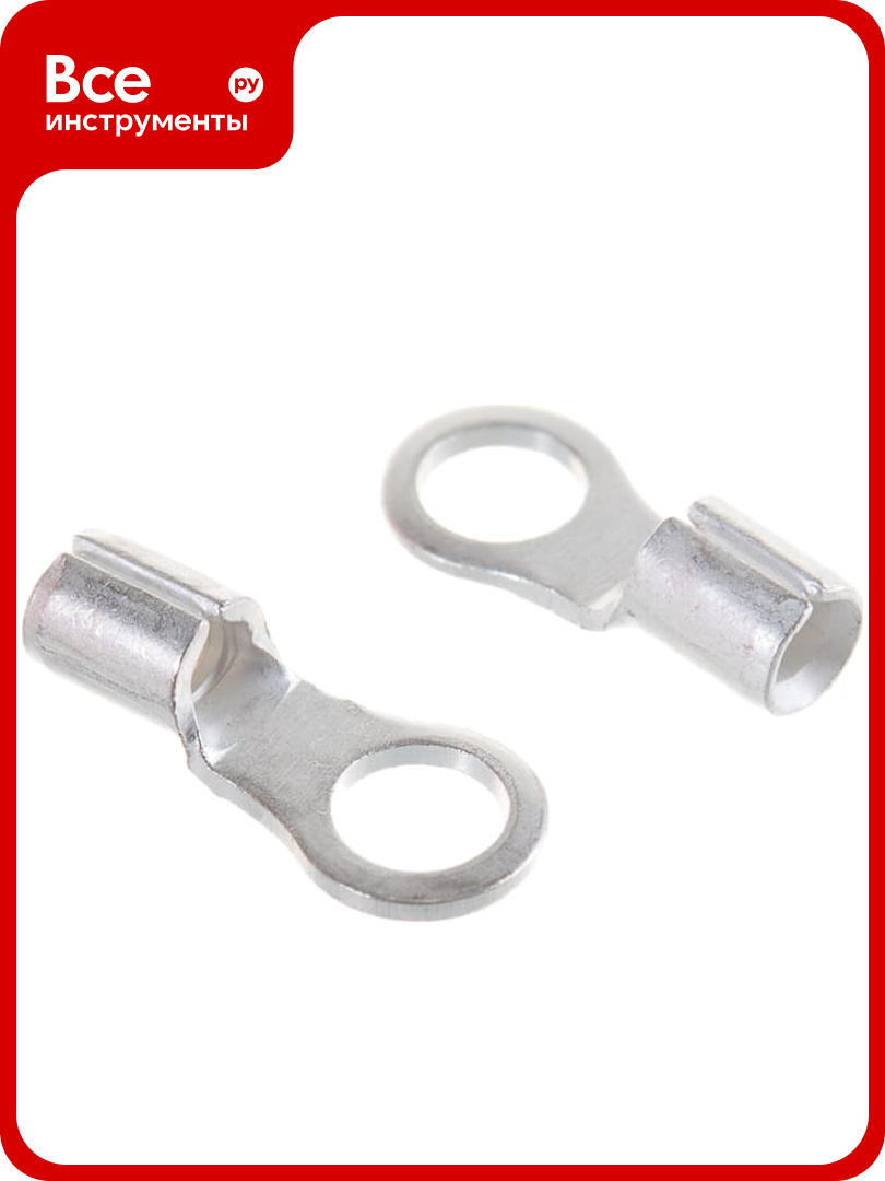 Наконечник ПМ 2,5-4 КВТ 48877 кольцевой прямой тип, медный, крепление винтом М4, без изоляции, предназначен для подпайки