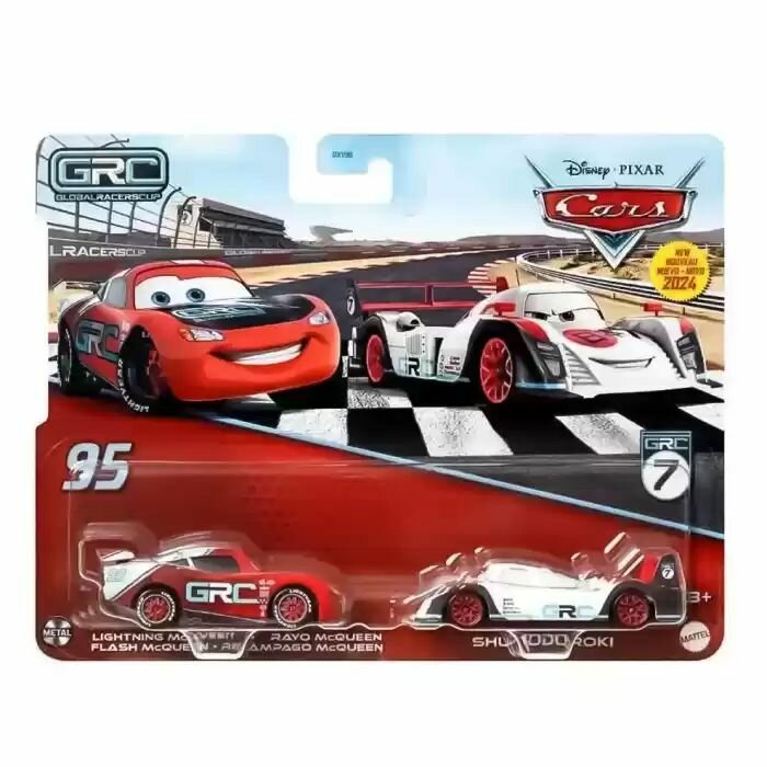 Машинки Cars герои мультфильмов Lightning McQueen & Shu Todoroki HTX12