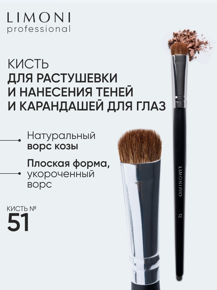 Кисть для подводки №51 д ля мелких линий LIMONI Professional