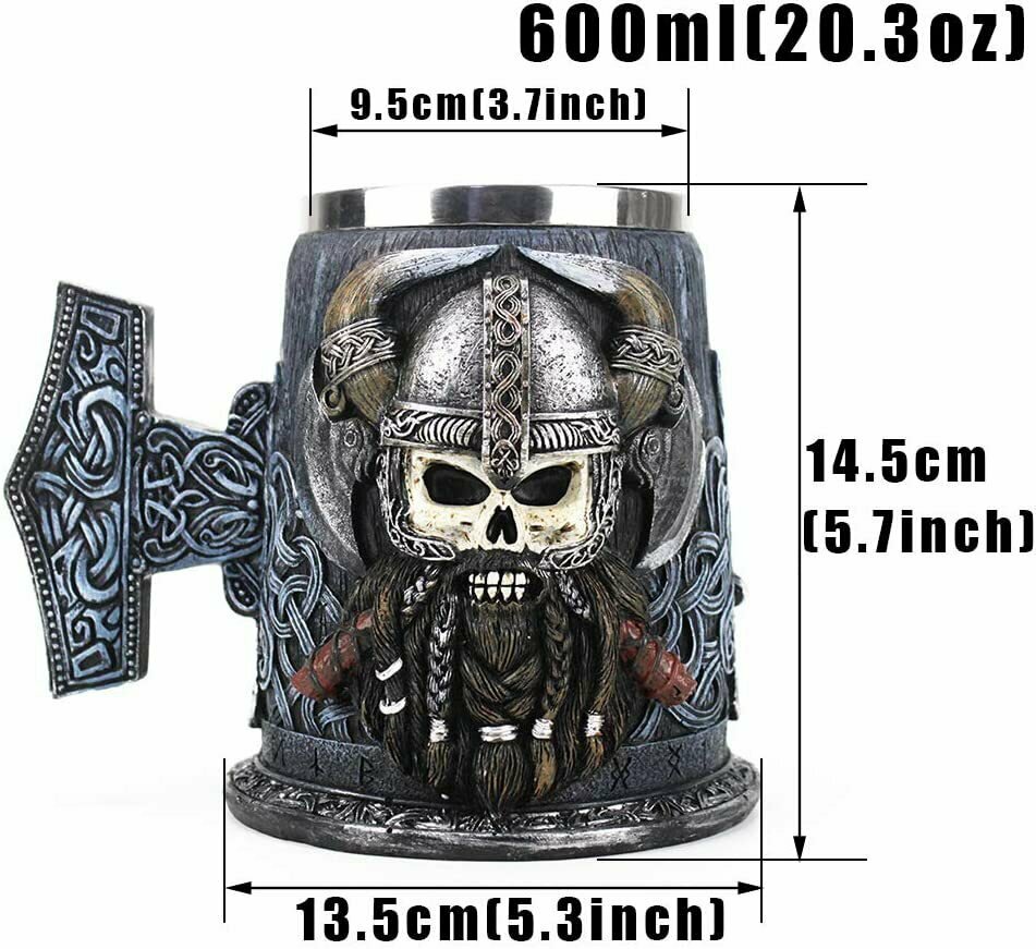 Кружка Viking средневековая кружка для пиратского пива Viking,600ML