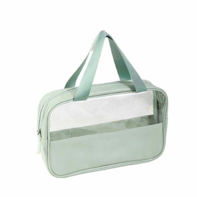 Прозрачная сумка для туалетных принадлежностей, водостойкая косметичка для мытья туалетных принадлежностей, дорожная с ручкой на молнии, портативная косметичка