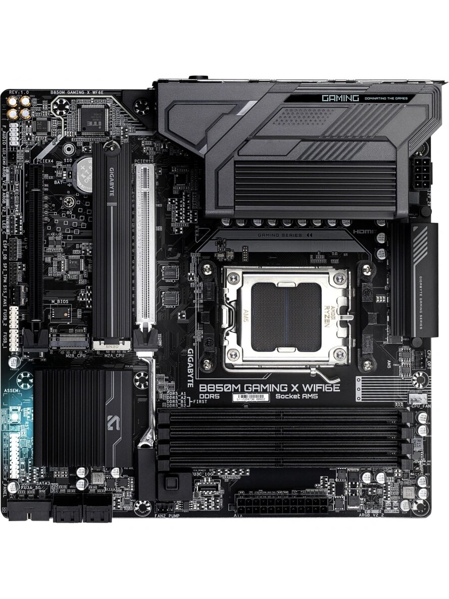 Материнская плата Gigabyte B850M GAMING X WF6E, SocketAM5, AMD B850, mATX